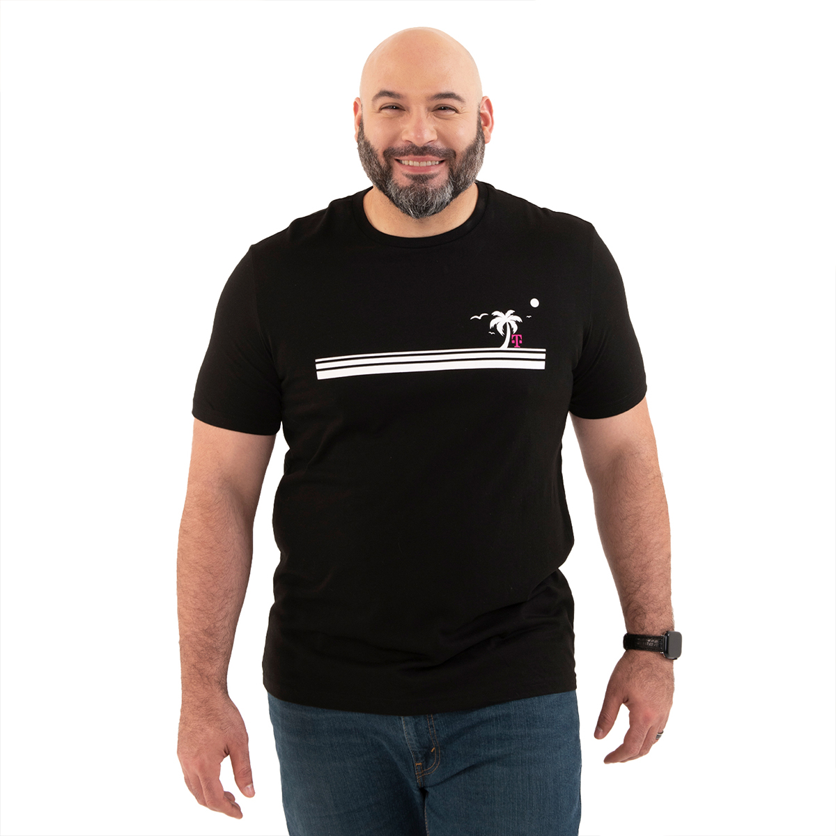 Striped Palm Tree Tee